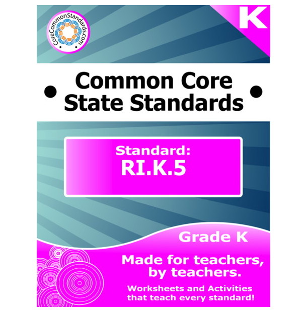 RI.K.5 Kindergarten Common Core Bundle - Worksheets, Activities ...